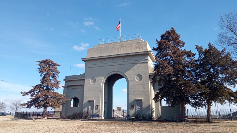 Memorial Arch at Haskell Indian Nations University - Clio